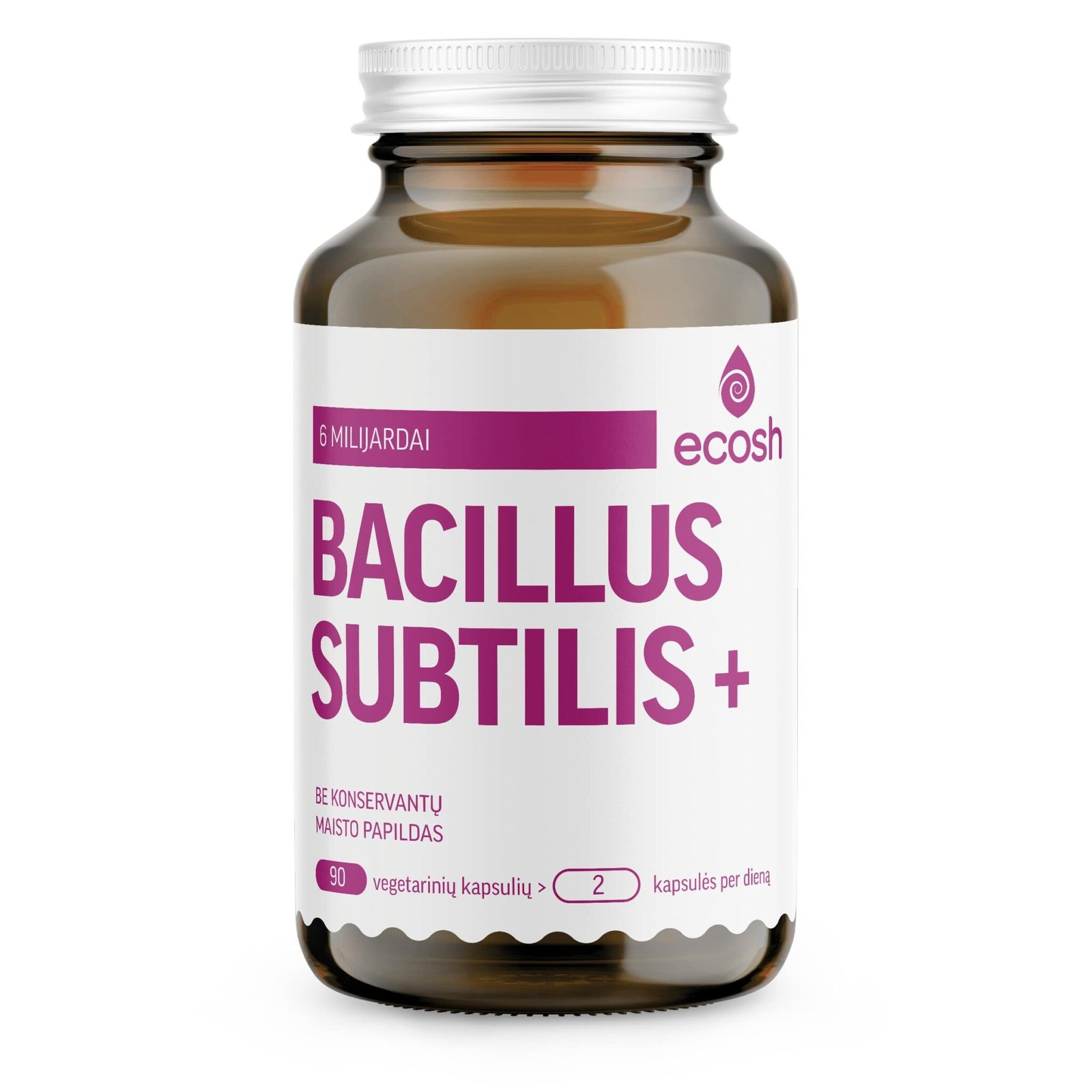 ECOSH Bacillus Subtilis Plius, 90 kapsulių | Herbalis.lt